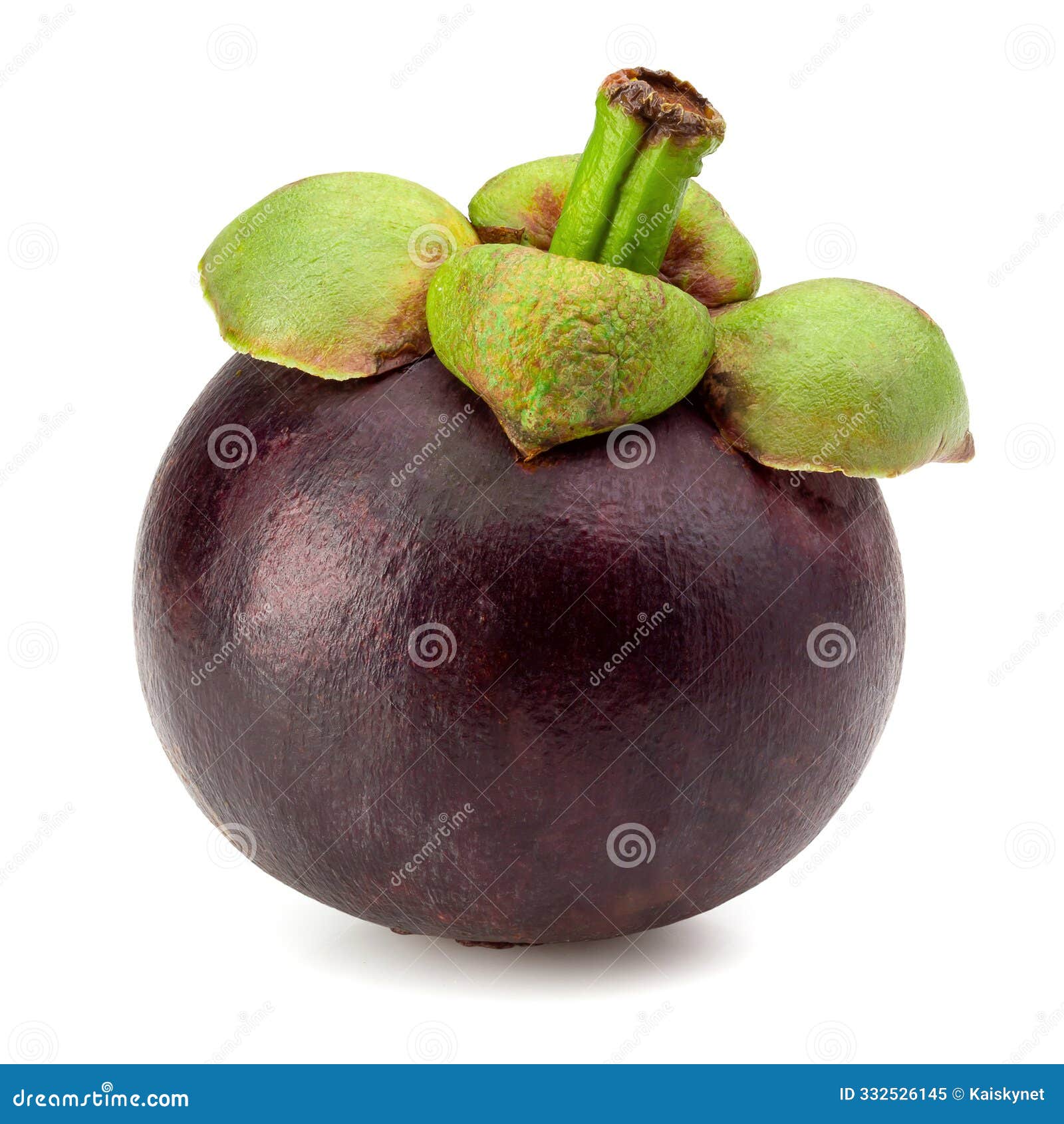 Ripe Mangosteen Fruit Isolated on a White Background Stock Image ...