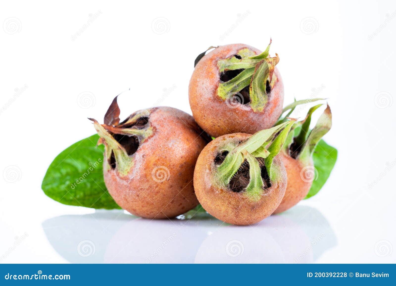 Fresh Medlar on White Background Stock Photo - Image of ingredient ...