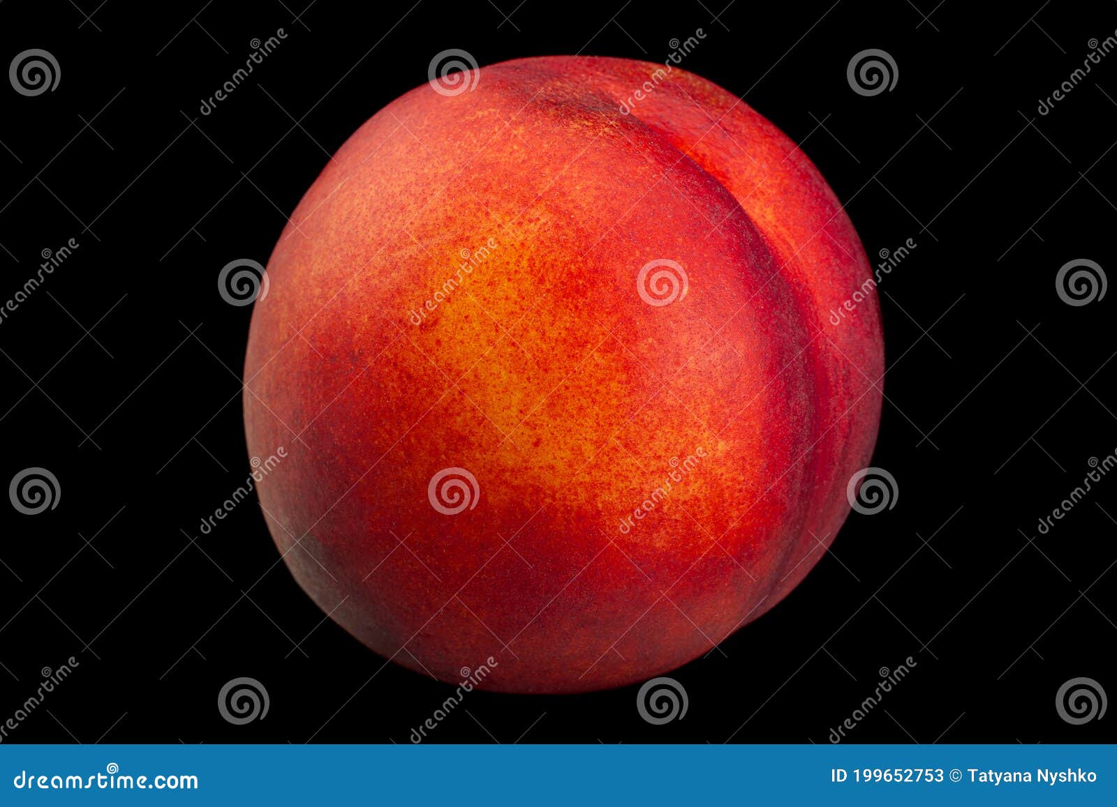 Ripe Nectarine Fruit on Black Stock Image - Image of healthy, ripe ...