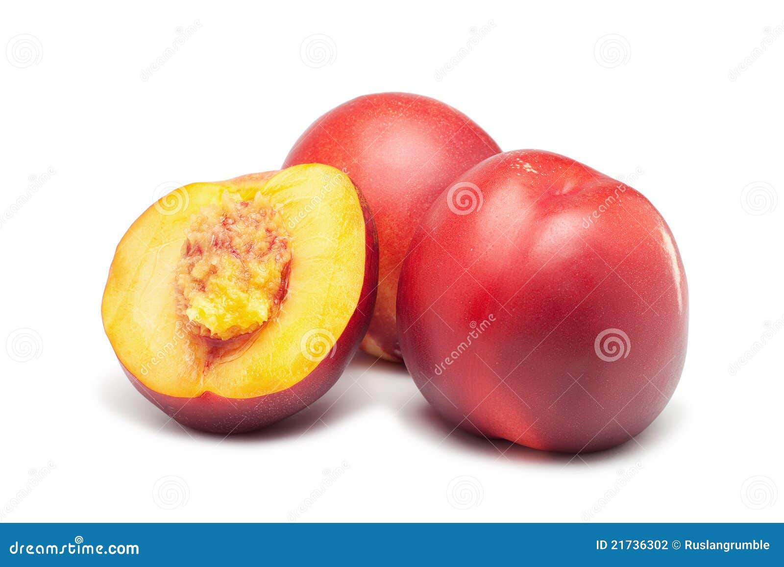 Ripe nectarines on white stock photo. Image of nutrition - 21736302