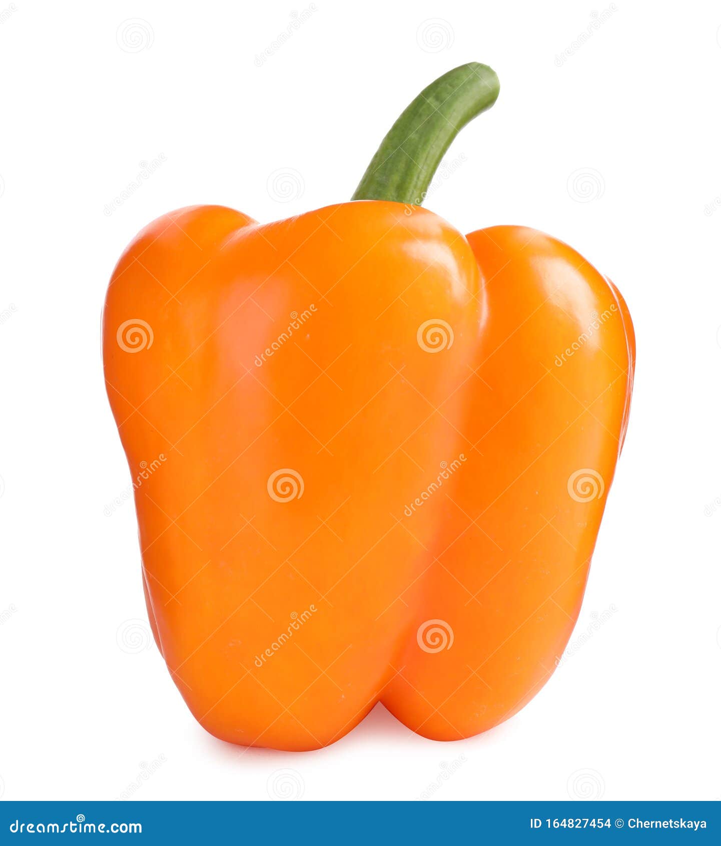 Ripe Orange Bell Pepper Isolated Stock Photo - Image of juicy, grocery ...
