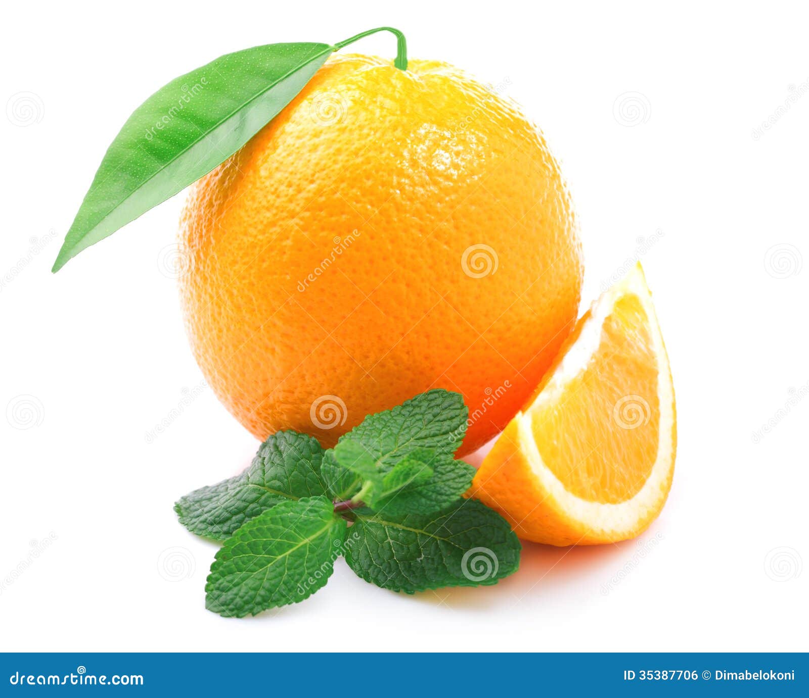 Ripe orange isolated. stock photo. Image of fruits, citrus - 35387706