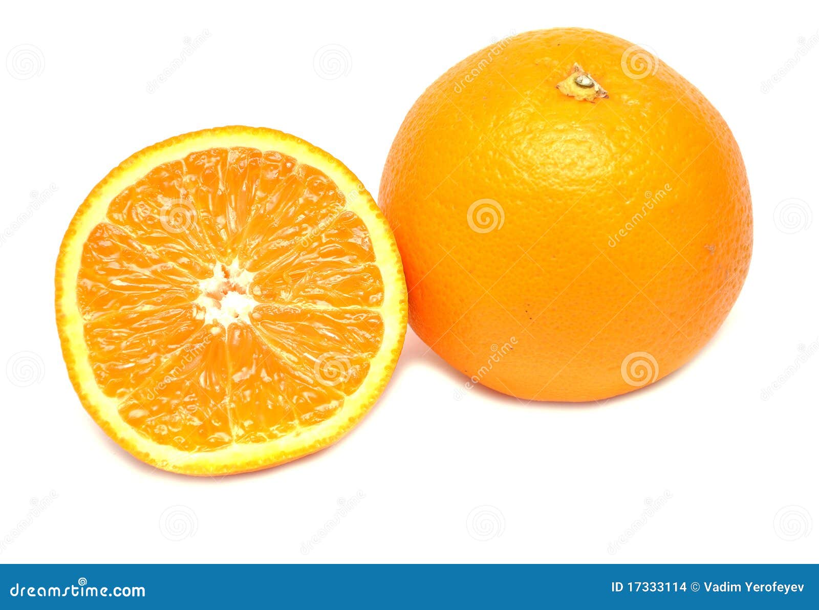 Ripe orange and its half stock photo. Image of rosette - 17333114
