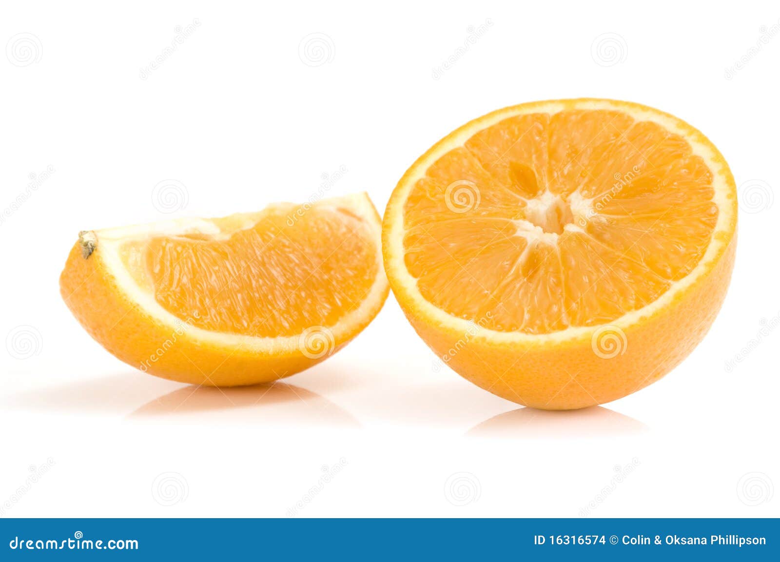Ripe Orange and Orange Slice Stock Photo - Image of fresh, green: 16316574