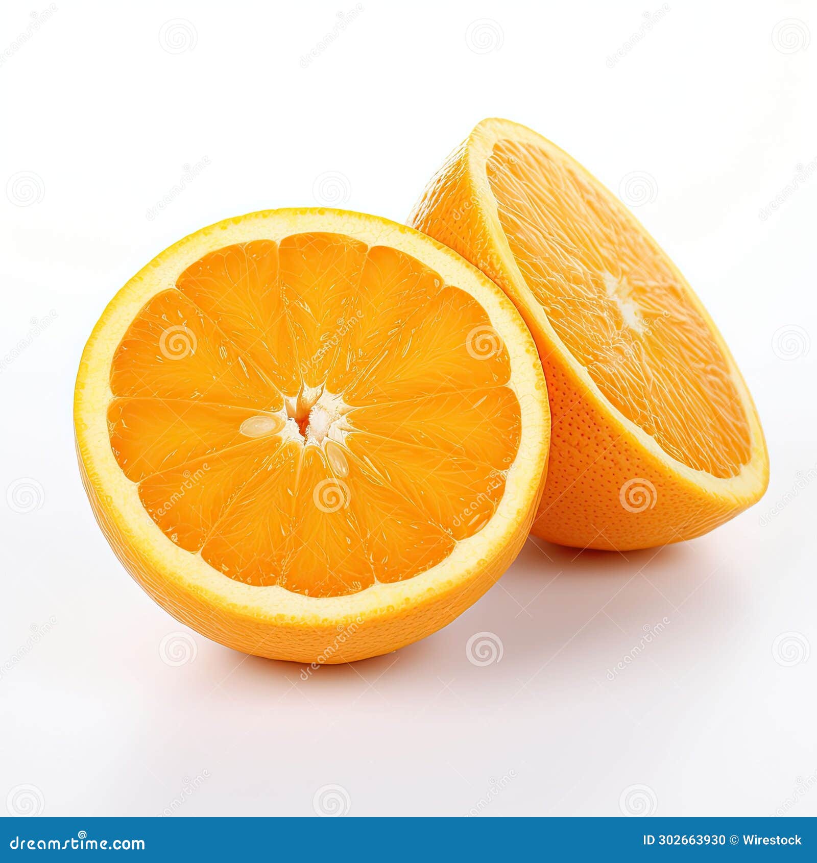 Ripe Orange Slices Arranged on a Pristine White Background, Ai ...