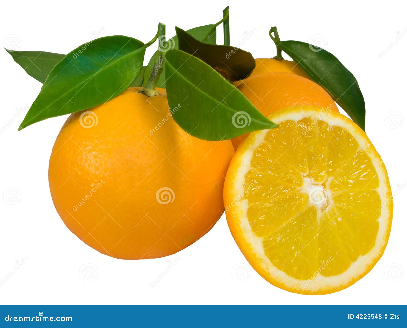 Ripe oranges stock photo. Image of leaf, vitamin, white - 4225548