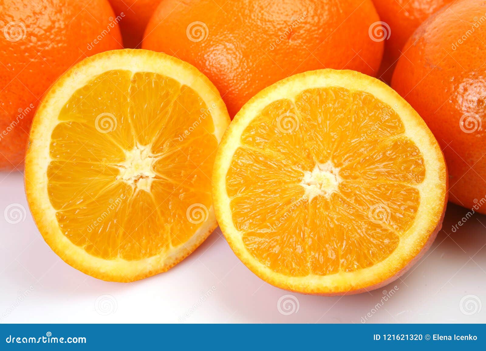 Oranges cut in half stock photo. Image of oranges, object - 121621320