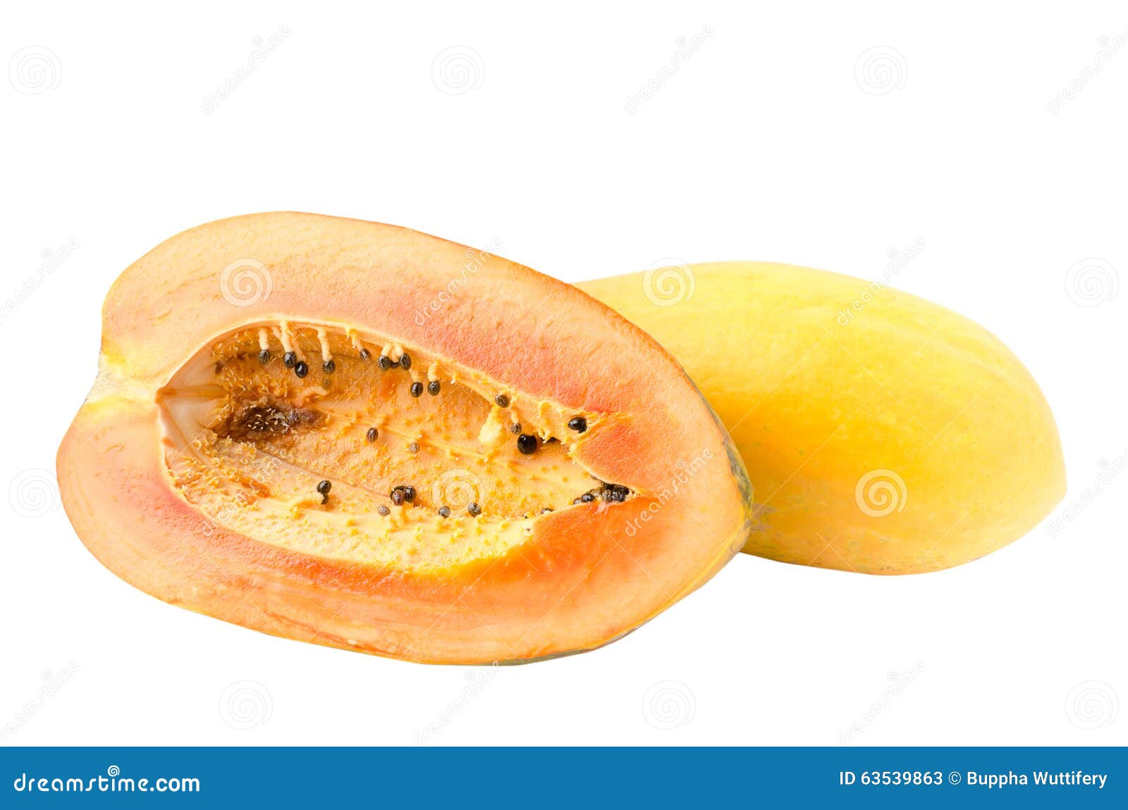 Ripe papaya stock image. Image of organic, diet, object - 63539863