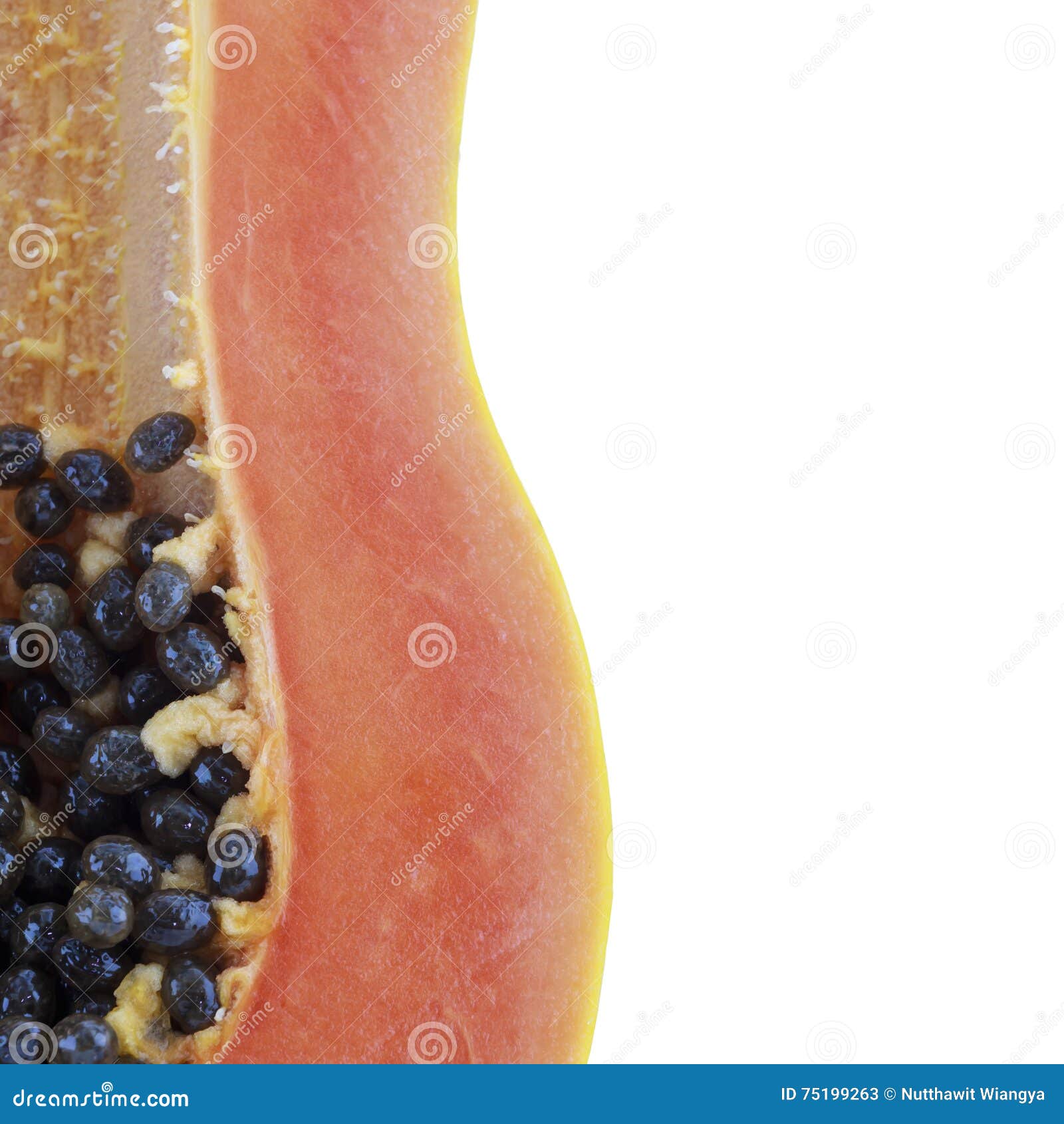 Ripe papaya stock image. Image of food, space, seeds - 75199263