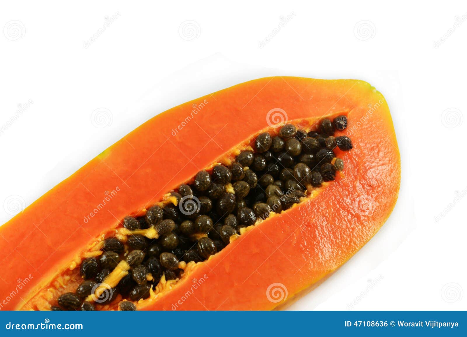 Ripe papaya slice stock photo. Image of ripe, orange - 47108636