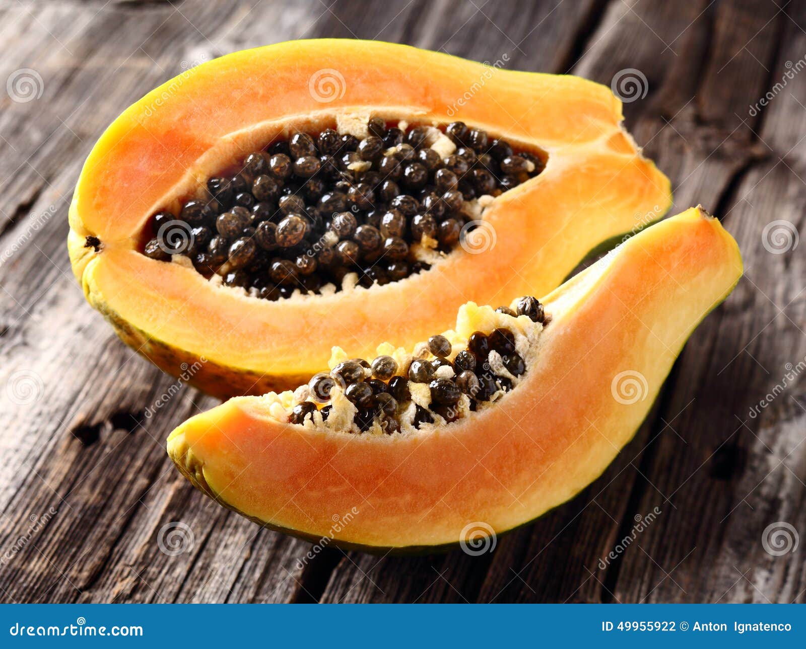 Ripe papaya stock photo. Image of exotic, dessert, white - 49955922