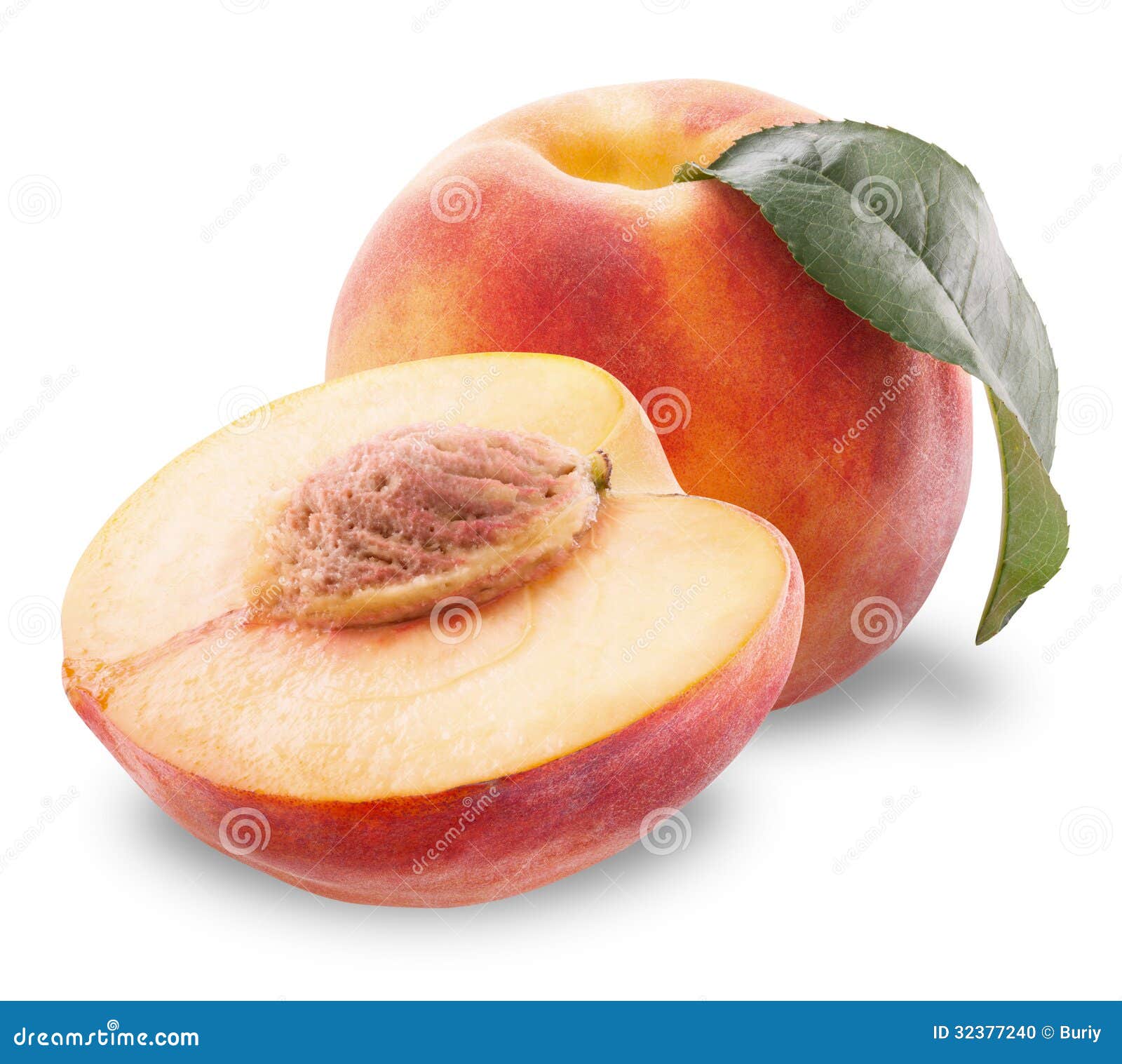 Ripe peach stock photo. Image of dessert, slice, ripe - 32377240