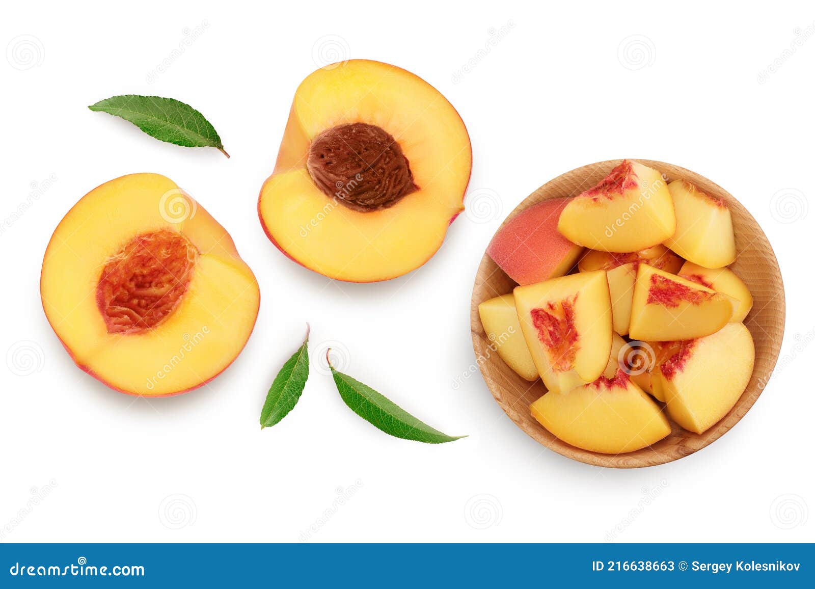 Peach Cut In Half On White Royalty-Free Stock Photography ...