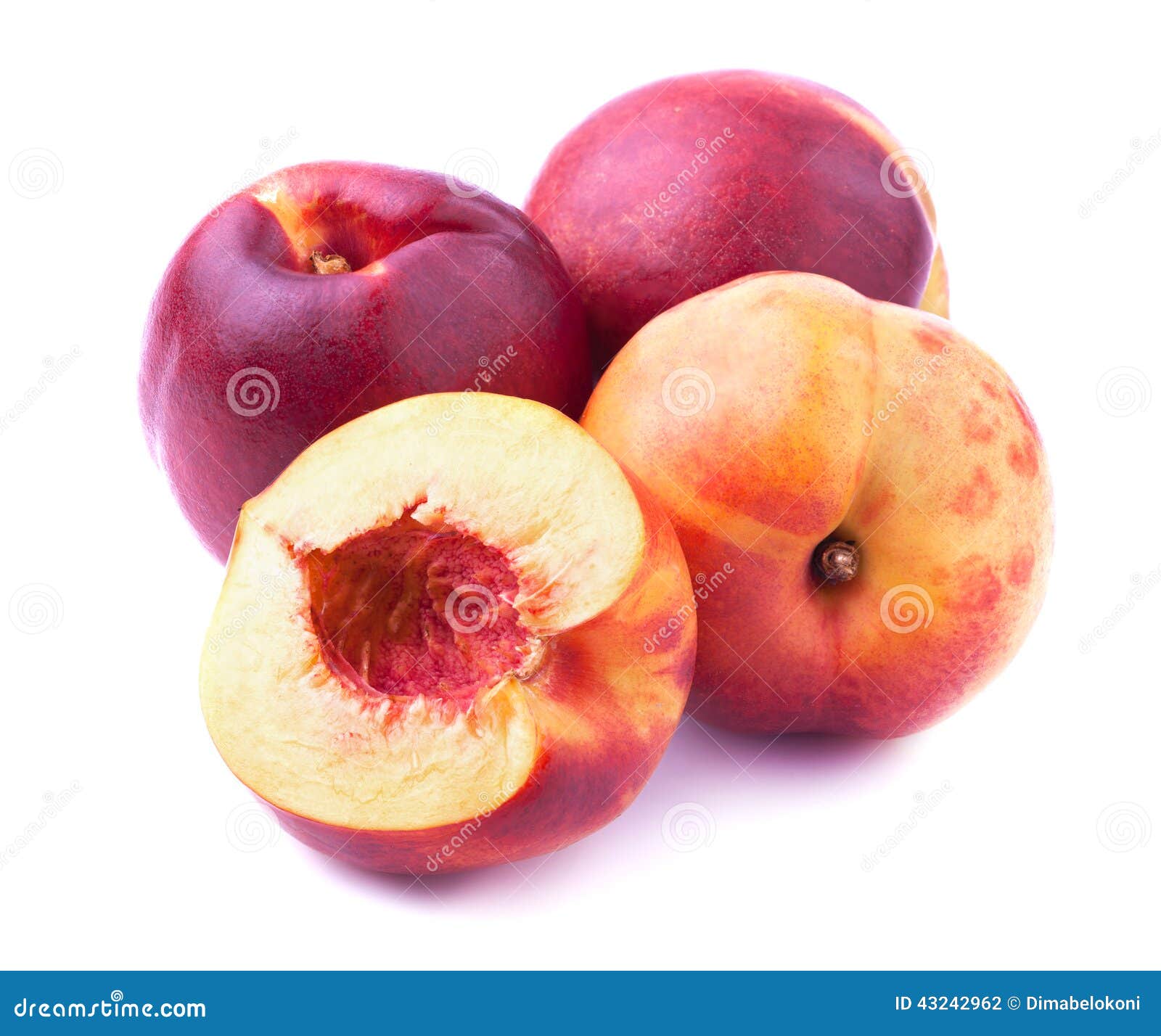 Ripe peach on white. stock photo. Image of vegetables - 43242962