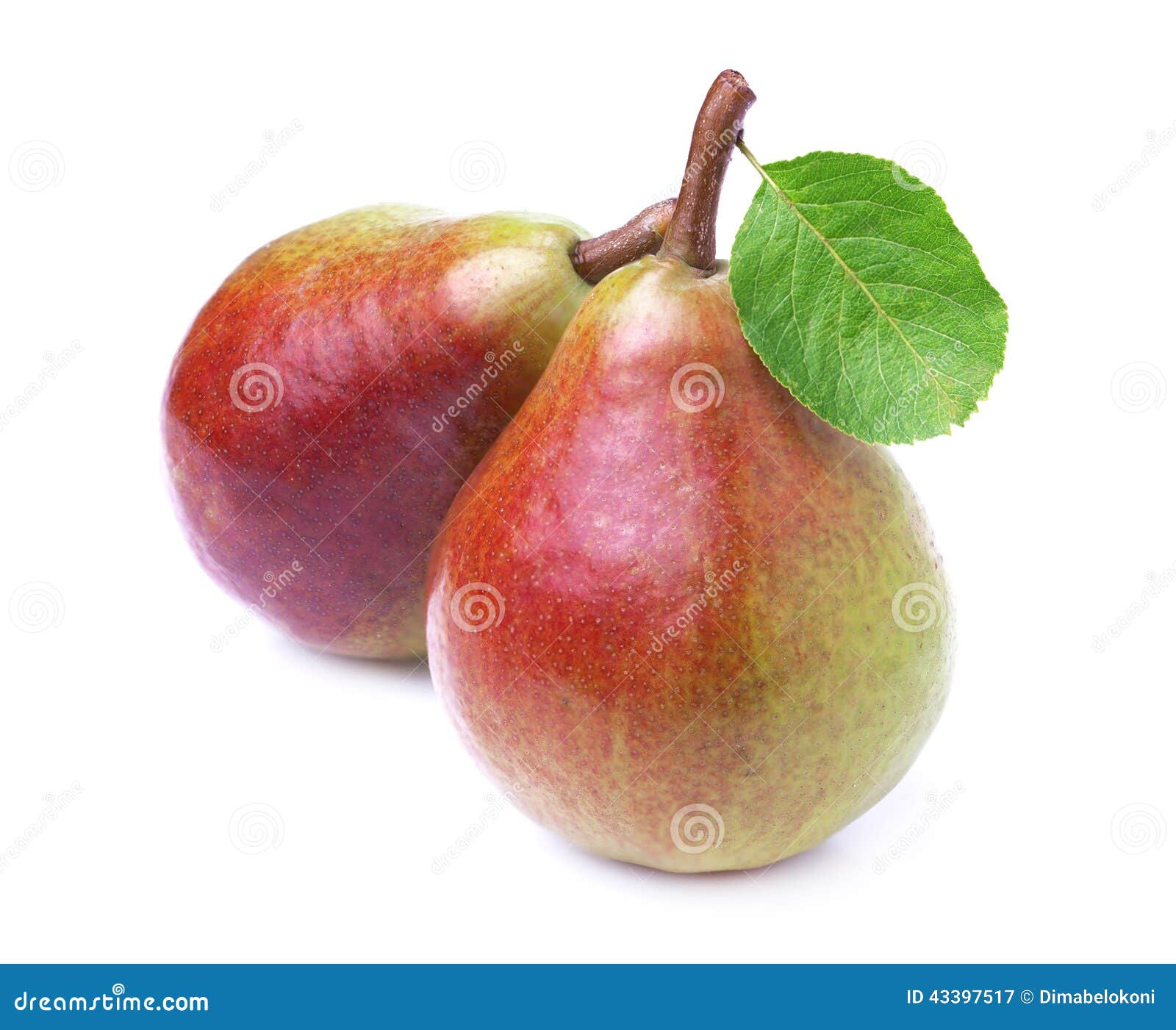 Ripe pear with leaf. stock image. Image of nature, vitamin - 43397517