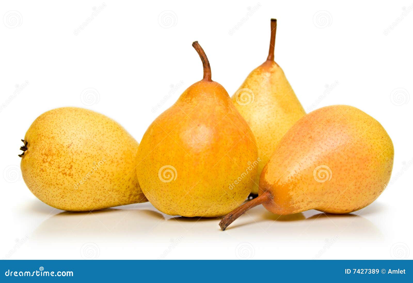 Ripe pears on white stock image. Image of isolated, shade - 7427389