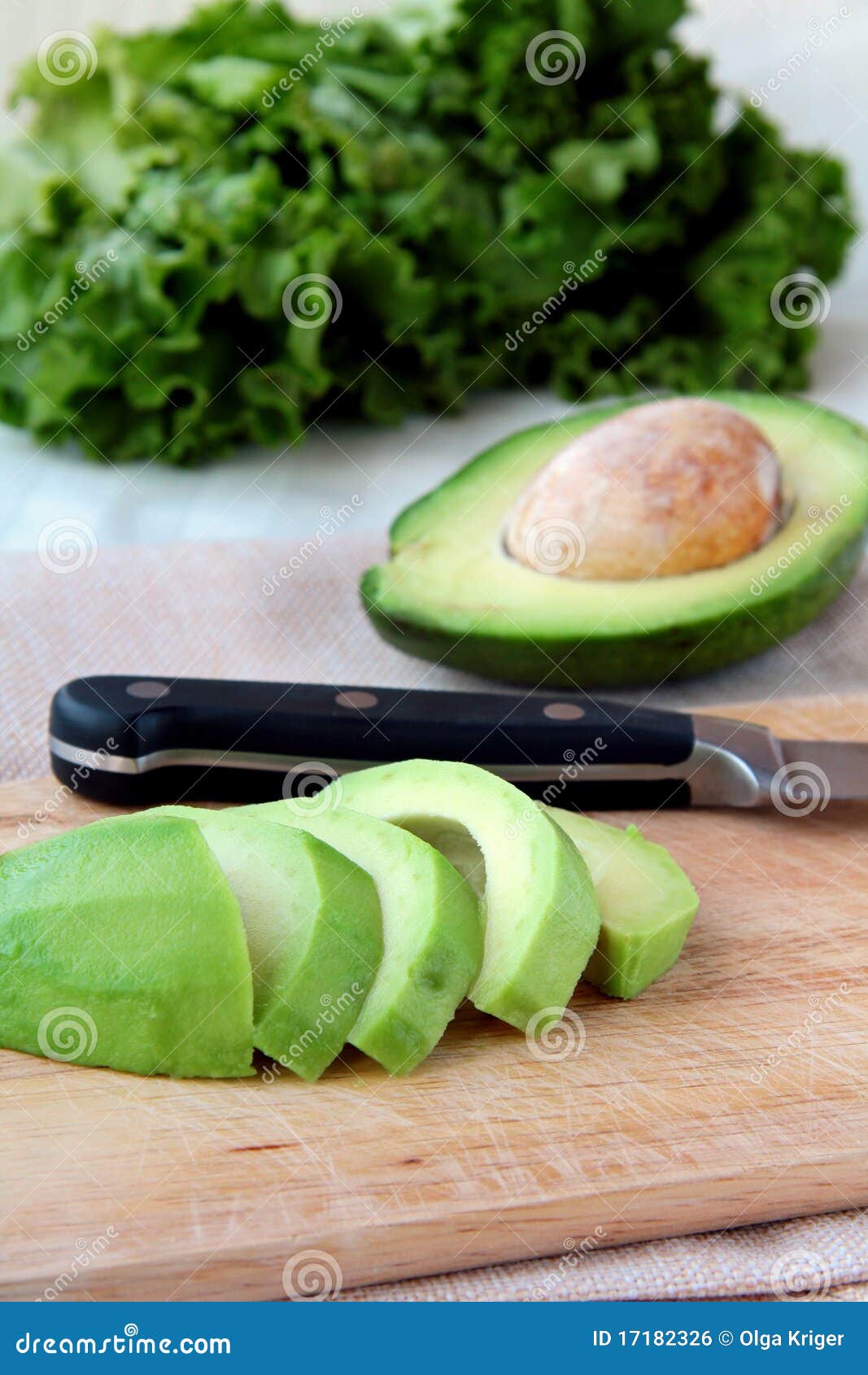 Ripe peeled avocado sliced stock photo. Image of healthy - 17182326