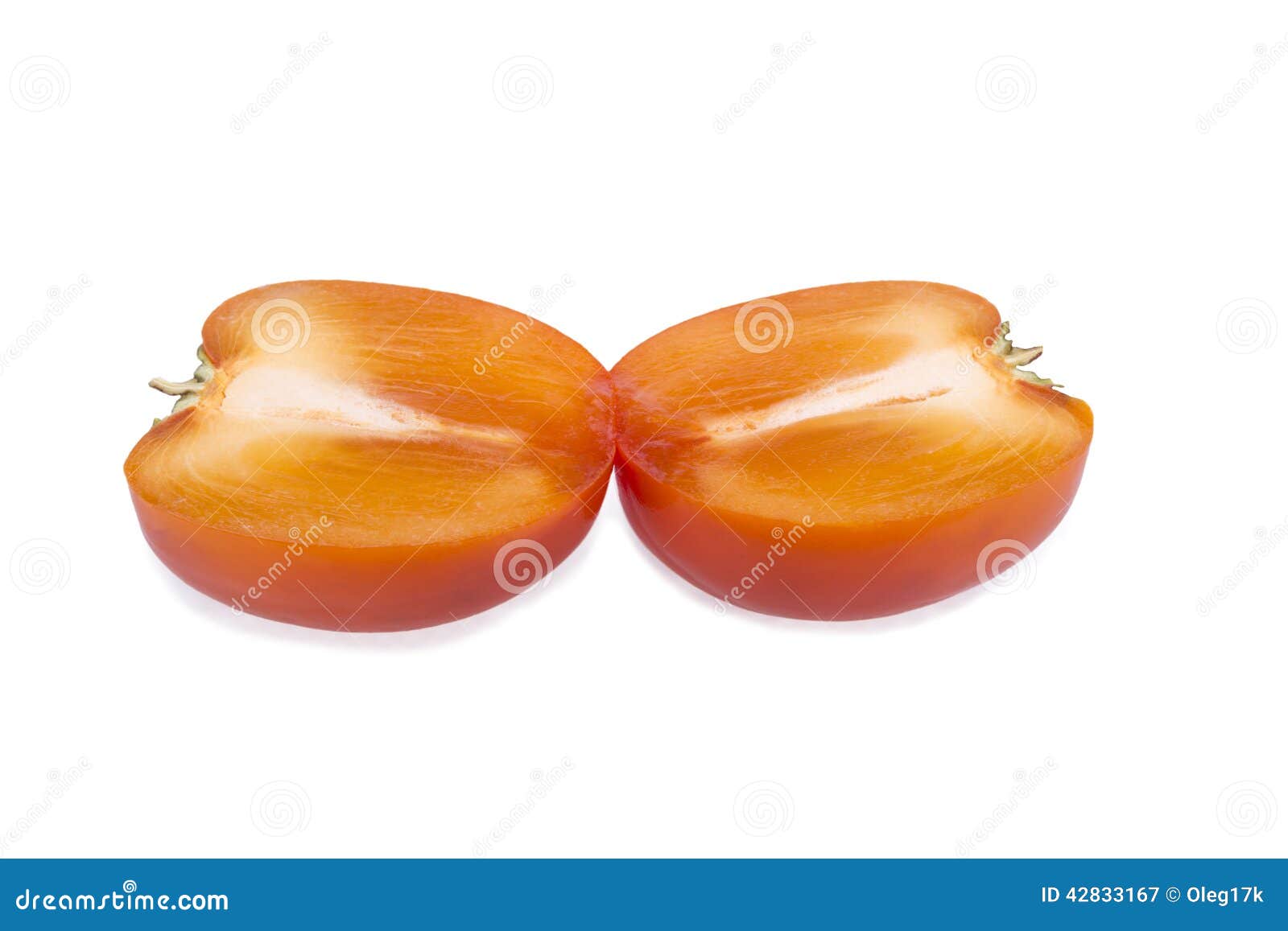 Ripe persimmon cut stock image. Image of ingredient, asian - 42833167