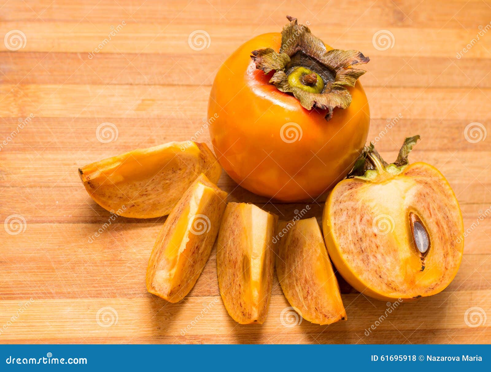 A ripe persimmon stock photo. Image of reclaimed, product - 61695918