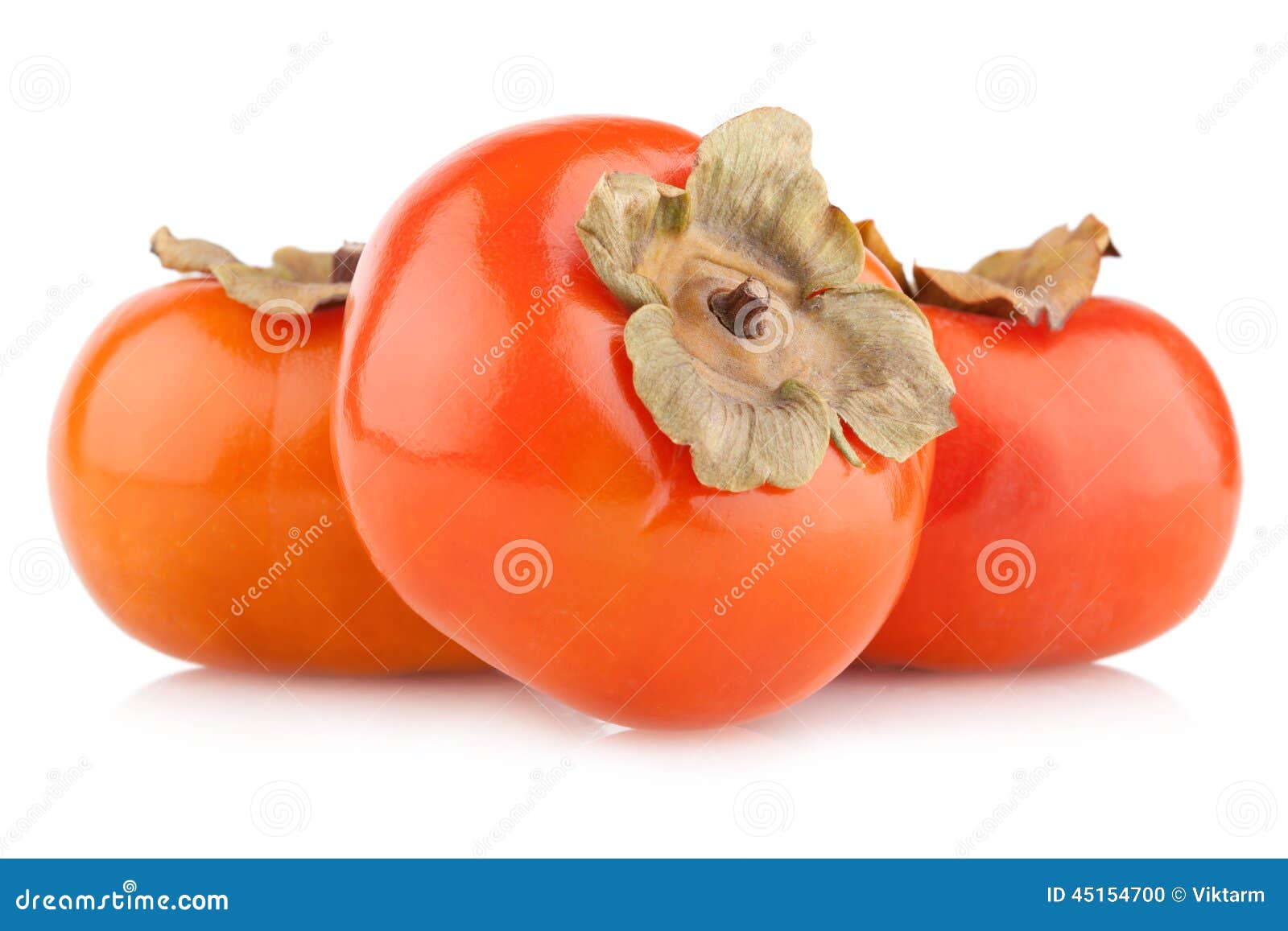 Ripe Persimmons Kaki Fruits On Rustic Background Stock Photo ...
