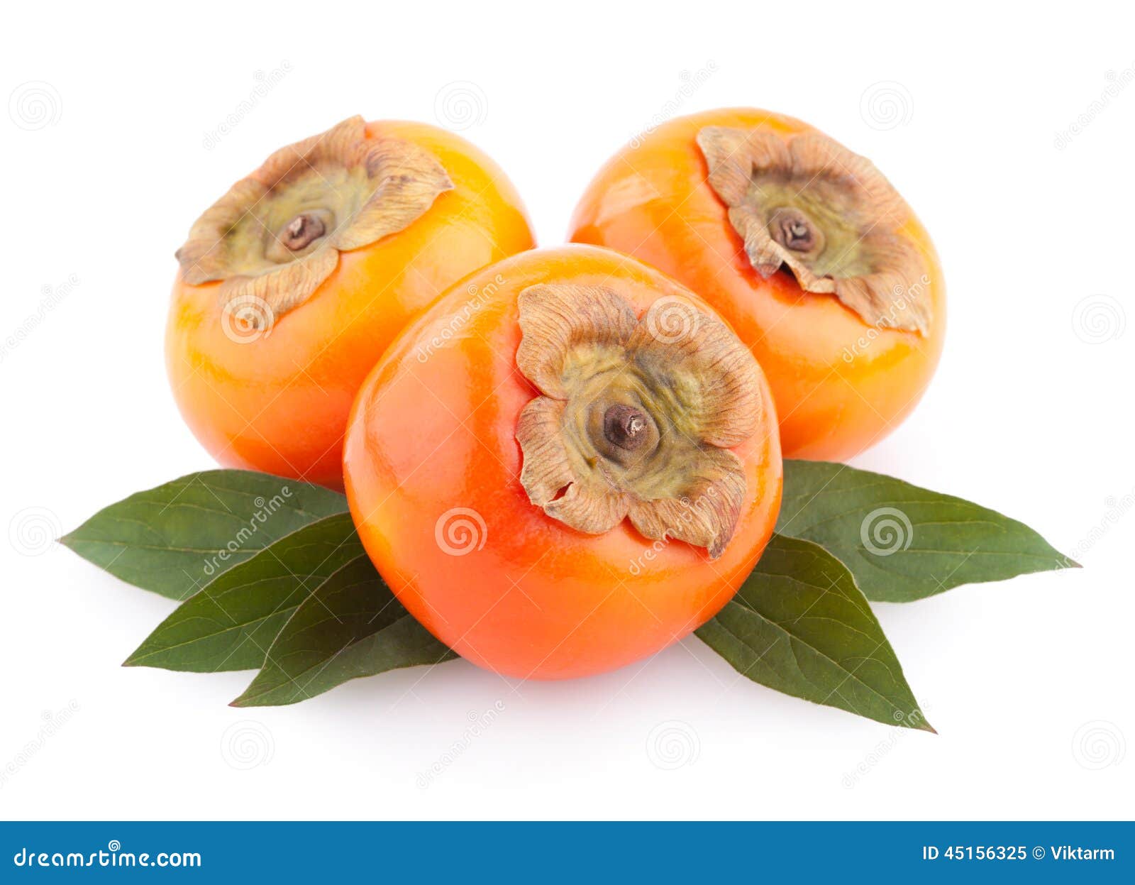 Ripe Persimmons Kaki Fruits On Rustic Background Stock Photo ...