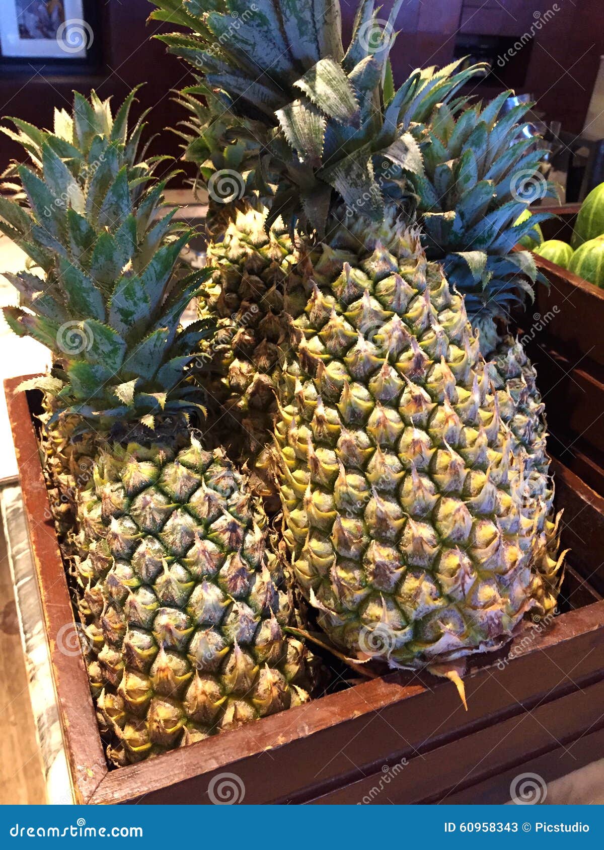 Ripe pineapples stock image. Image of fresh, texture - 60958343