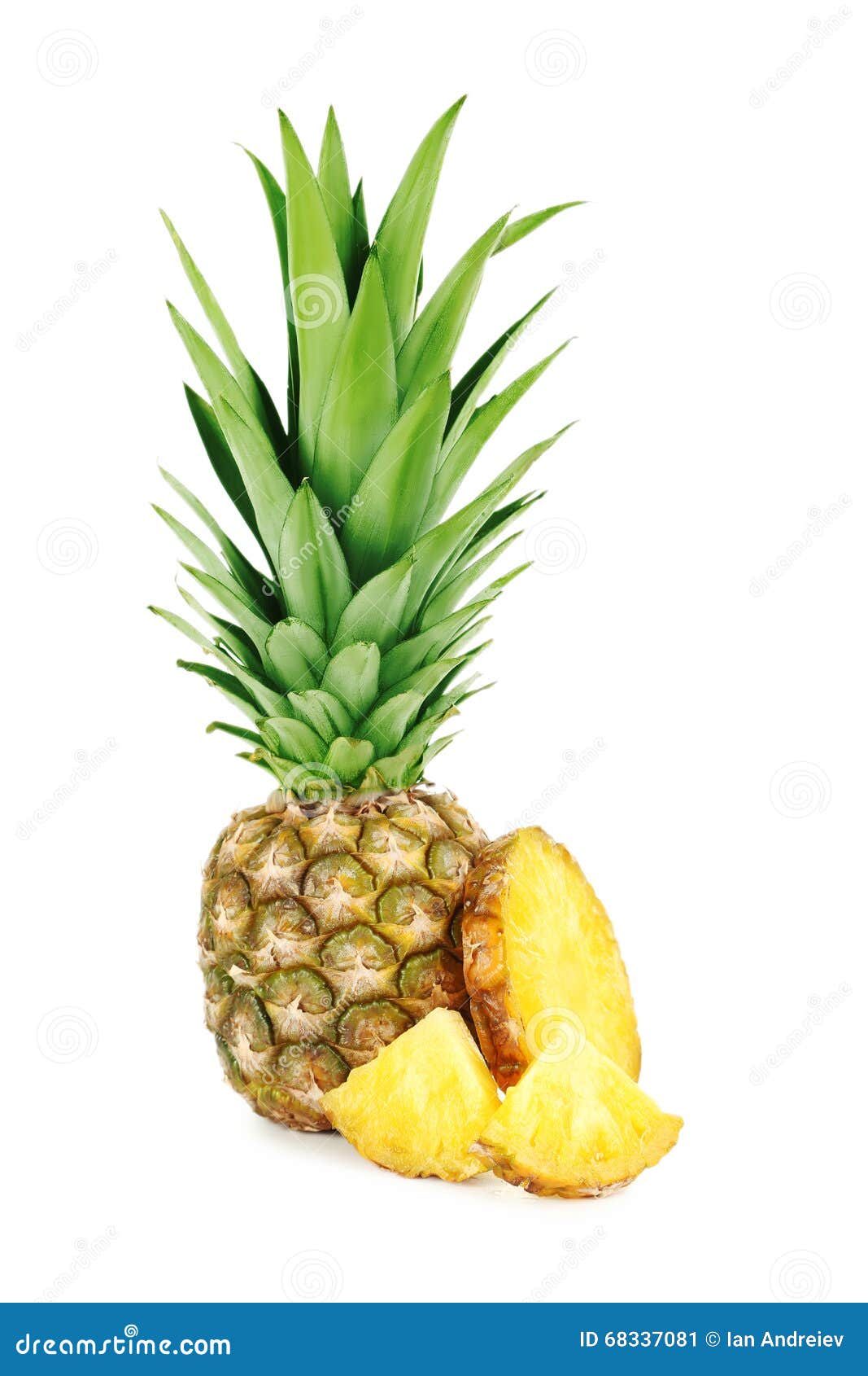 Ripe pineapples stock image. Image of healthy, detail - 68337081