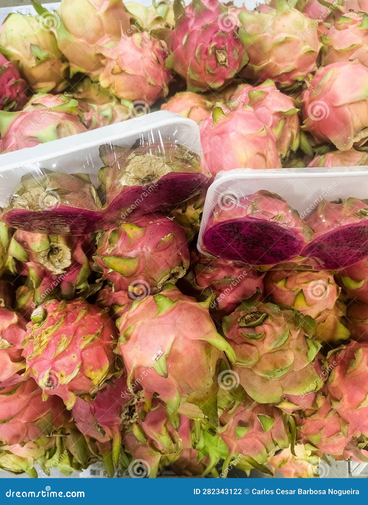 Ripe Pitaya Fruit Ready To Serve Stock Photo - Image of serve, hand ...