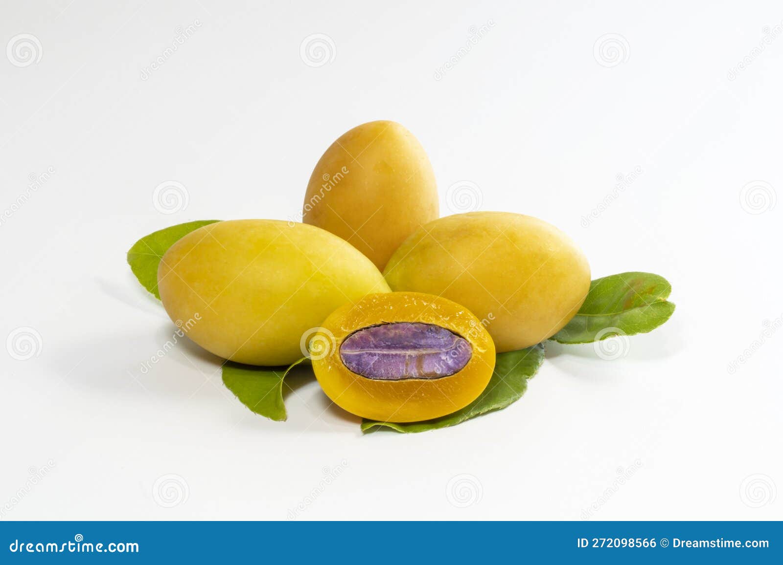 Ripe Plum Mango Isolated on White Stock Photo - Image of species, fruit ...