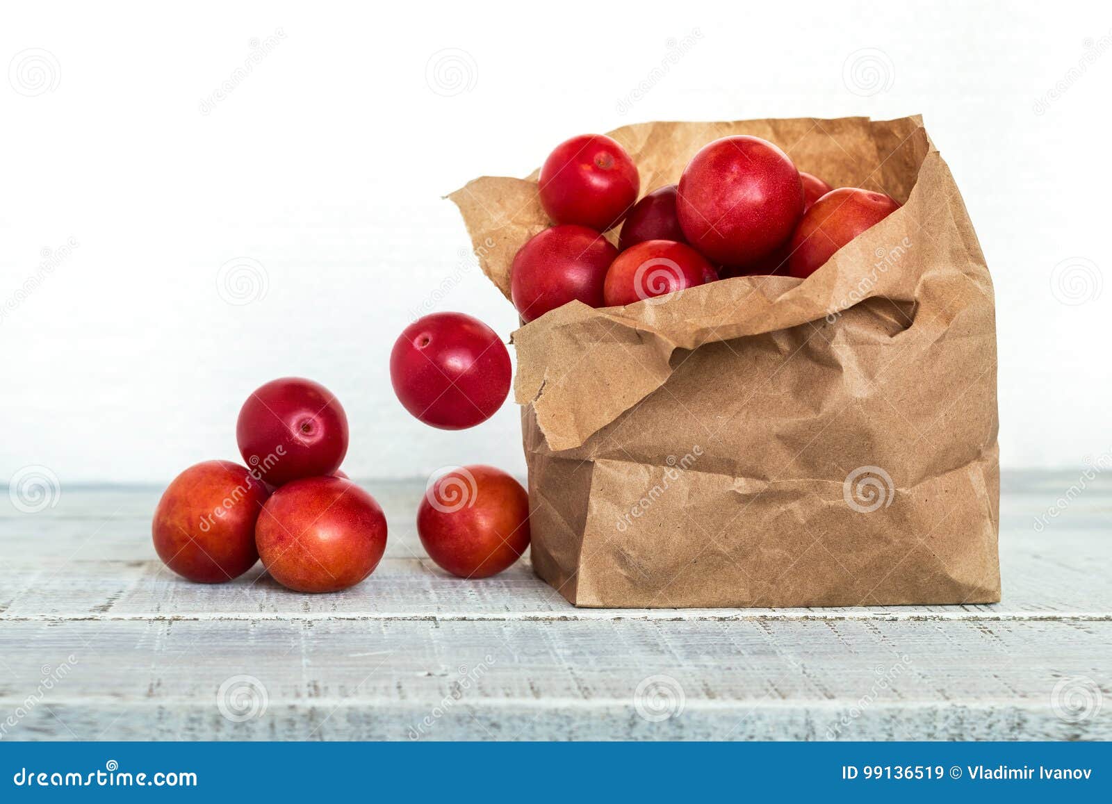 Ripe plums in a package stock image. Image of packing - 99136519