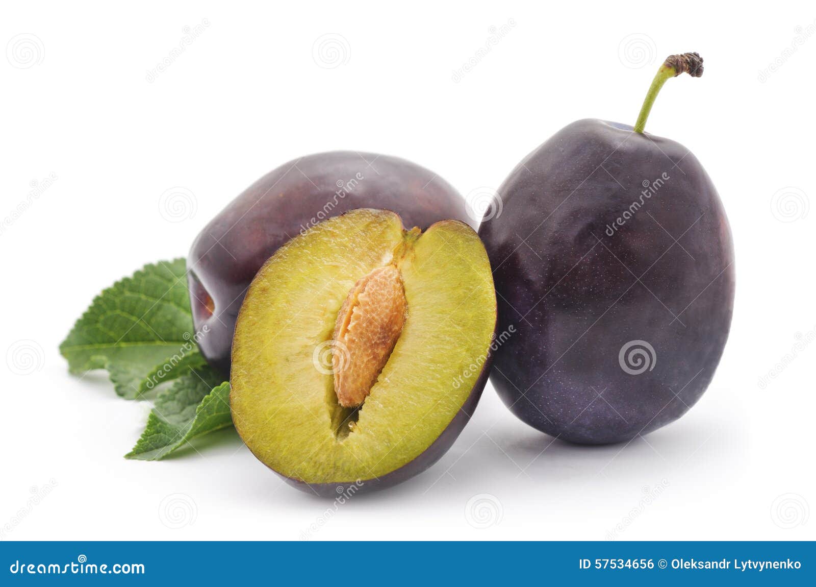 Ripe plums. stock photo. Image of three, summer, photograph - 57534656