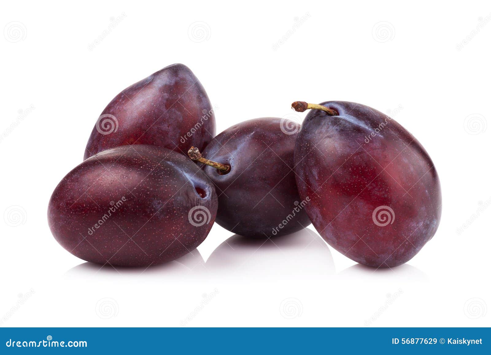 Ripe Prune or Plum Isolated on a White Background Stock Image - Image ...