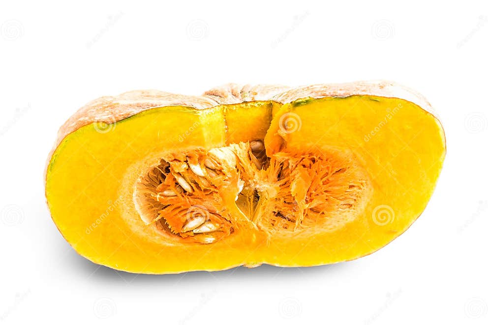 Ripe pumpkin in half stock image. Image of ingredient - 94171125