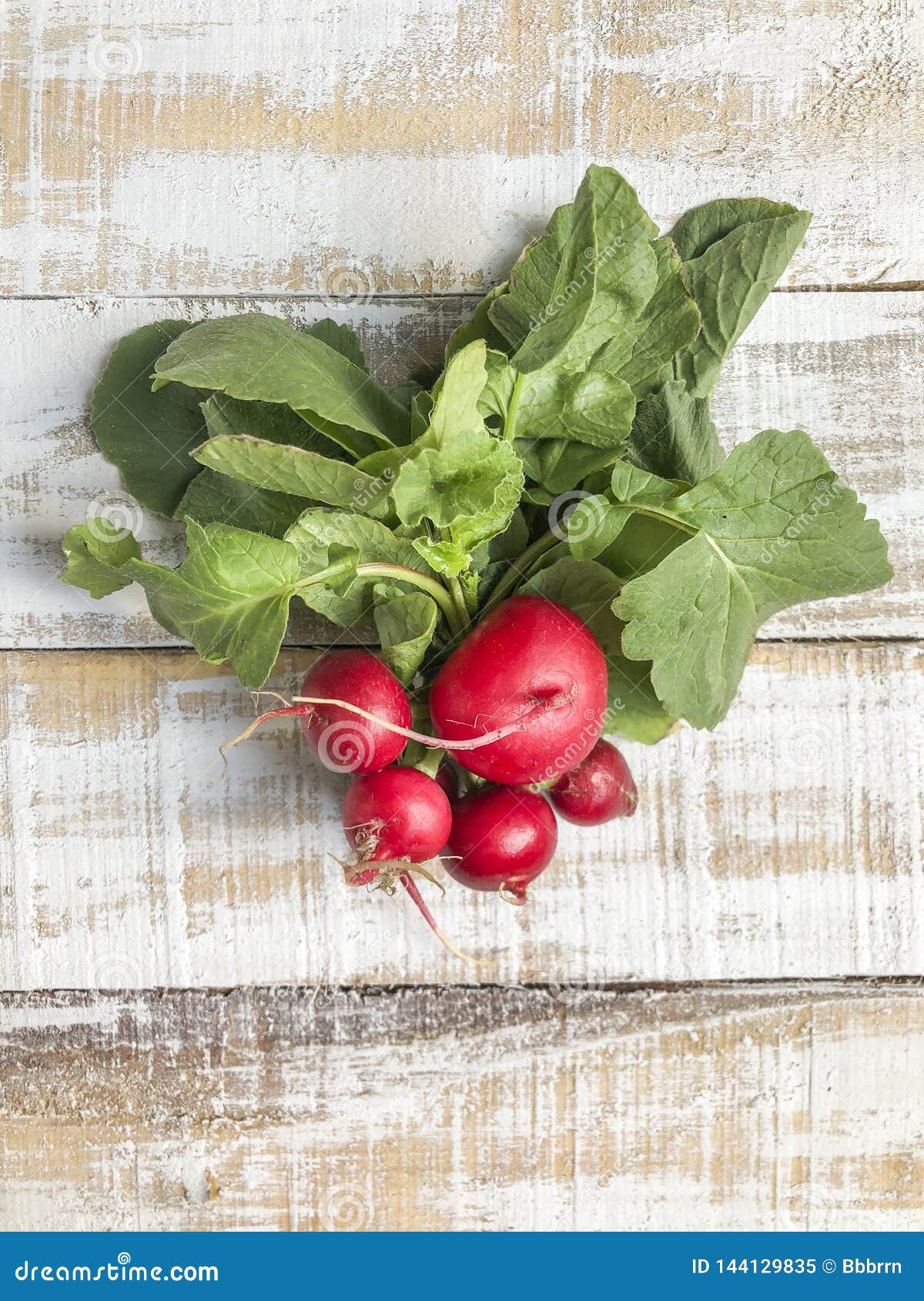 Ripe Radish Bunch on a Wooden Table Stock Image - Image of diet ...