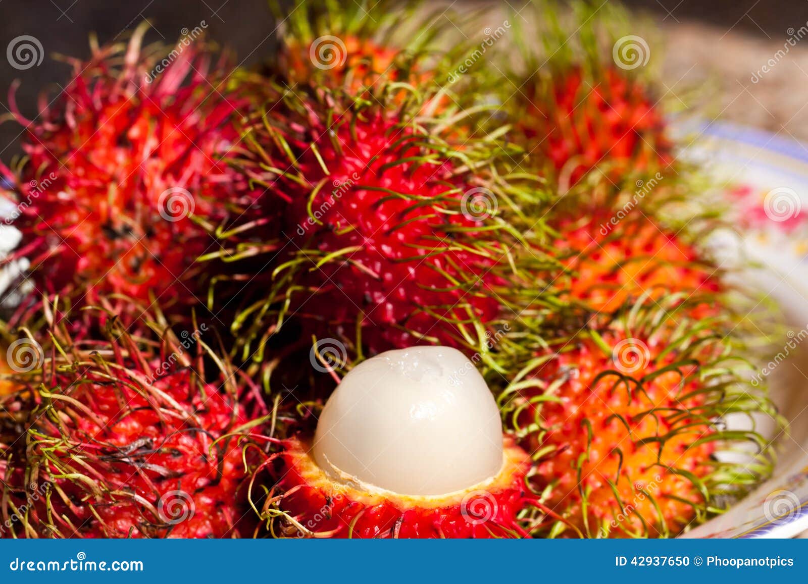 The ripe rambutan stock photo. Image of diet, negrito - 42937650