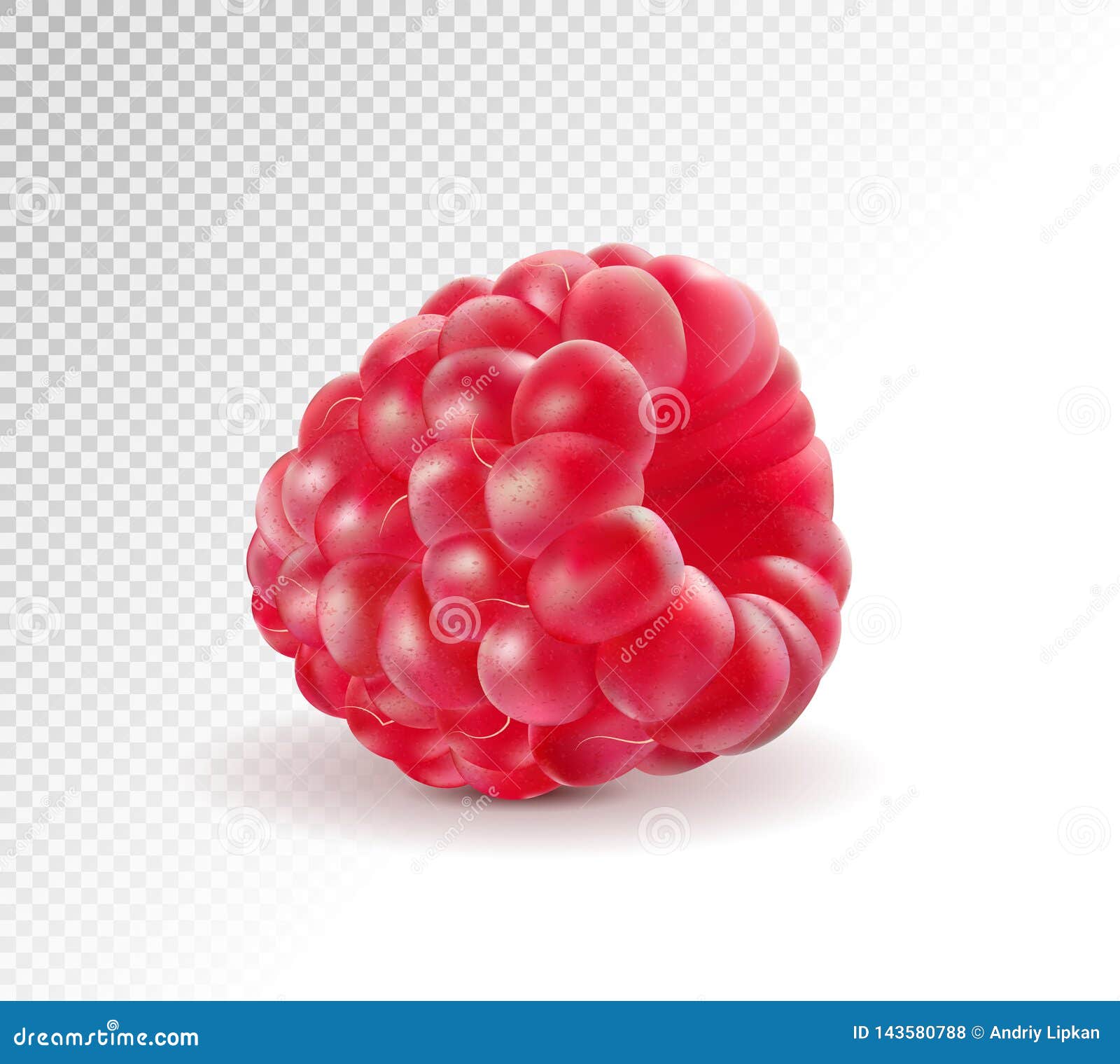 Ripe Raspberries Isolated On Transparent Background. Quality Realistic ...