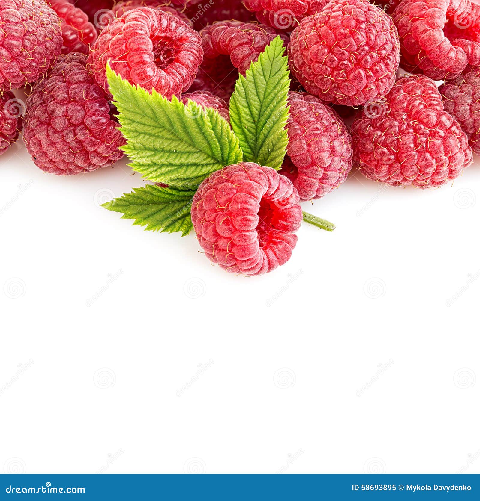 Ripe Raspberries with Leaves Close-up Stock Image - Image of healthy ...
