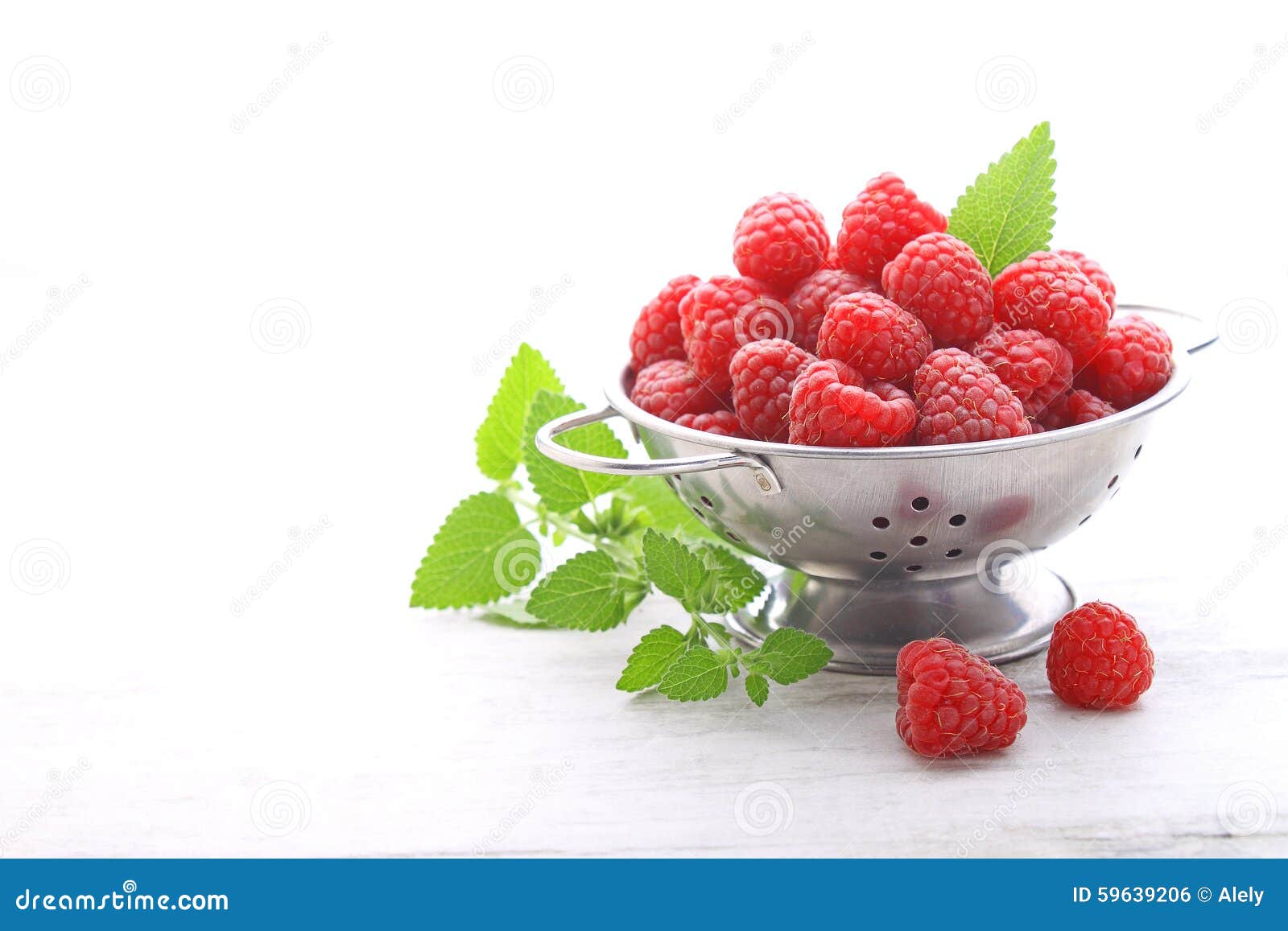 Ripe Raspberries with Mint Leaves Stock Photo - Image of large, tasty ...