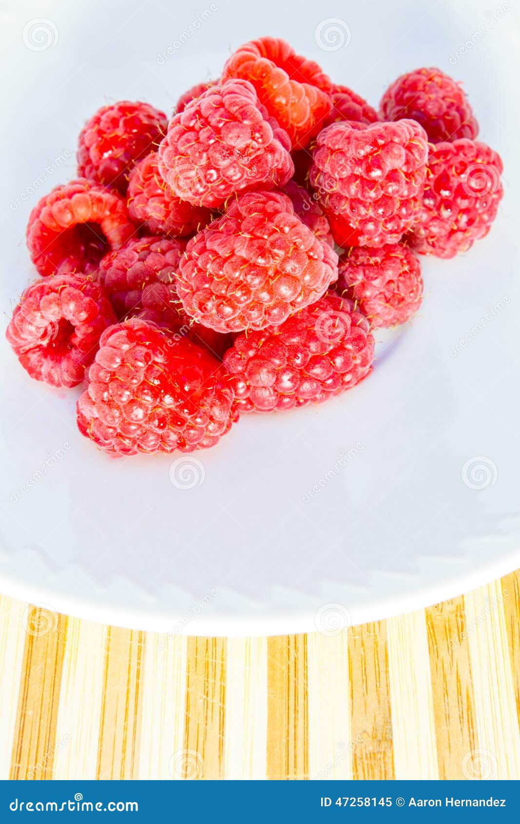 Ripe Raspberries on Plate stock image. Image of mushy - 47258145