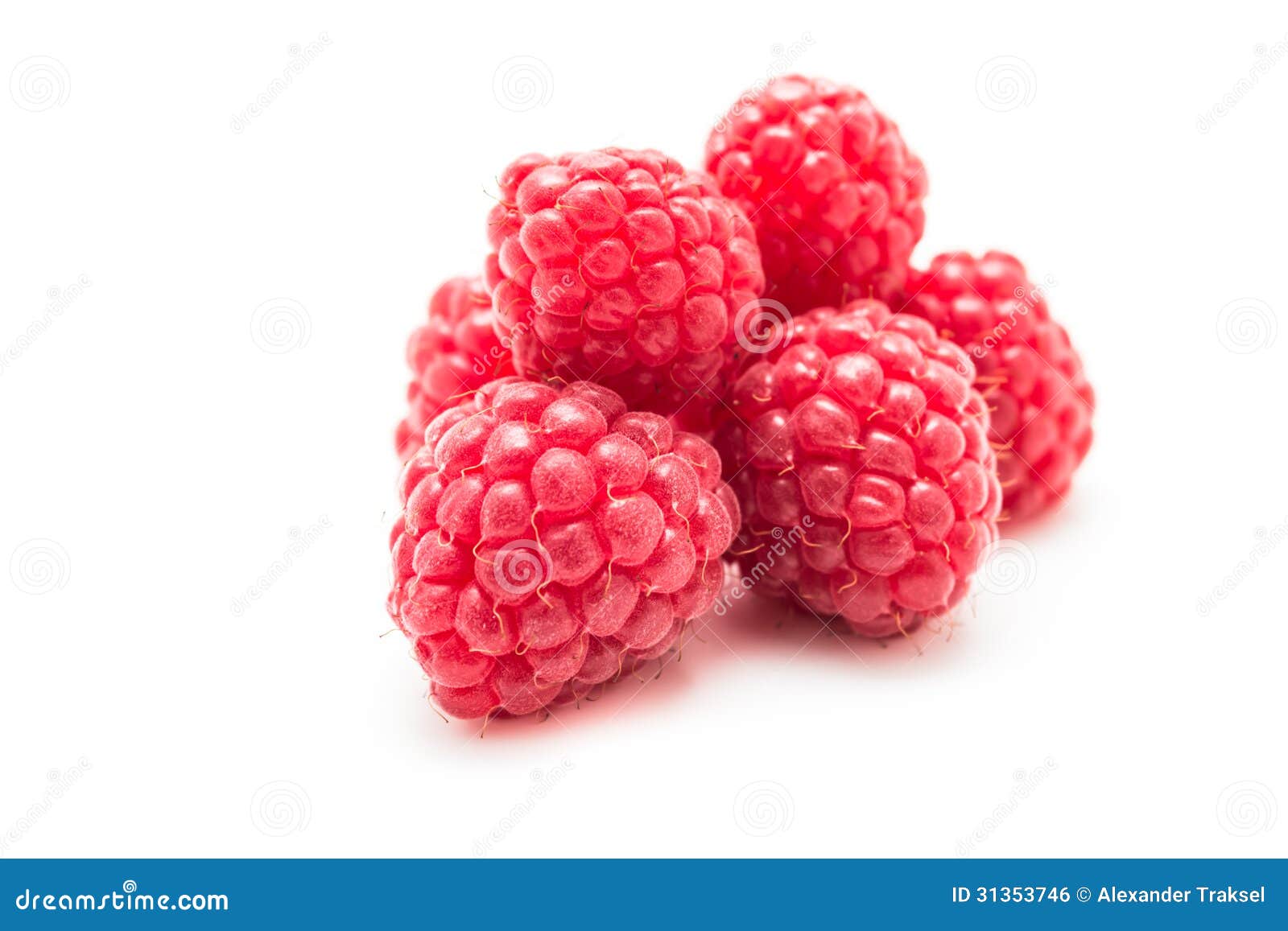 Ripe Raspberries on White Background Stock Photo - Image of berry ...