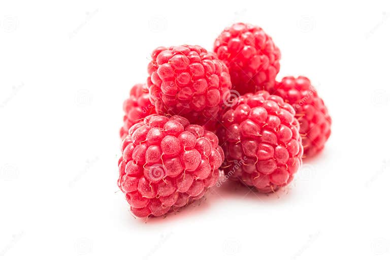 Ripe Raspberries on White Background Stock Photo - Image of berry ...