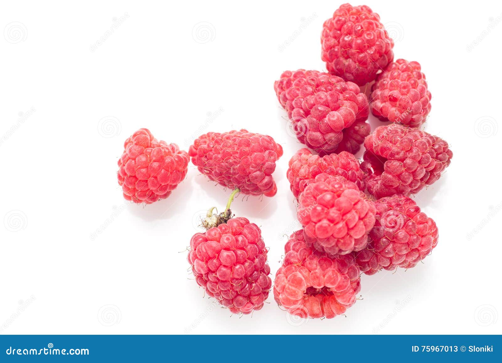 Ripe Raspberry Isolated on a White Background Stock Image - Image of ...