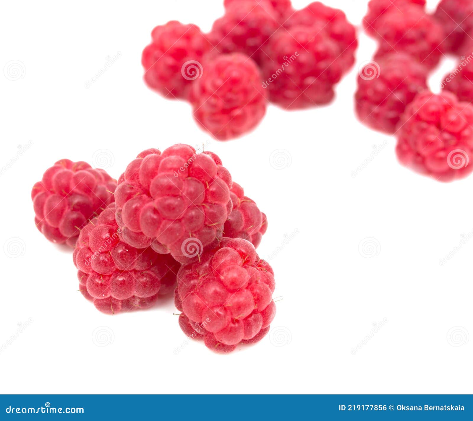 Ripe Raspberry on a White Background Stock Photo - Image of juicy ...