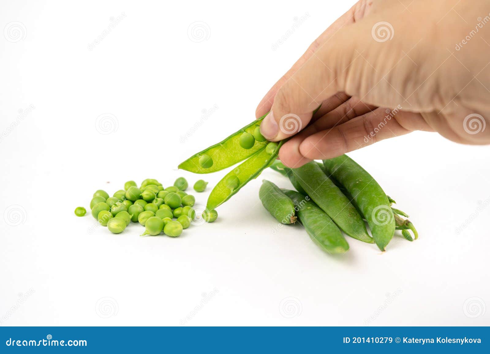 Ripe Raw Green Pea Open and Closed Stock Image - Image of grain, fresh ...