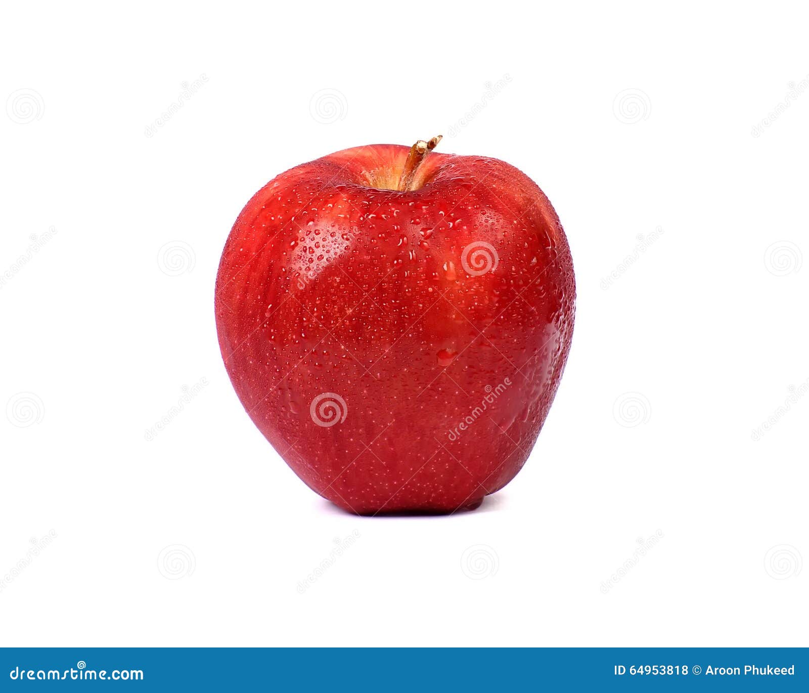 Ripe Red Apple with Water Drop Stock Photo - Image of freshness, sweet ...