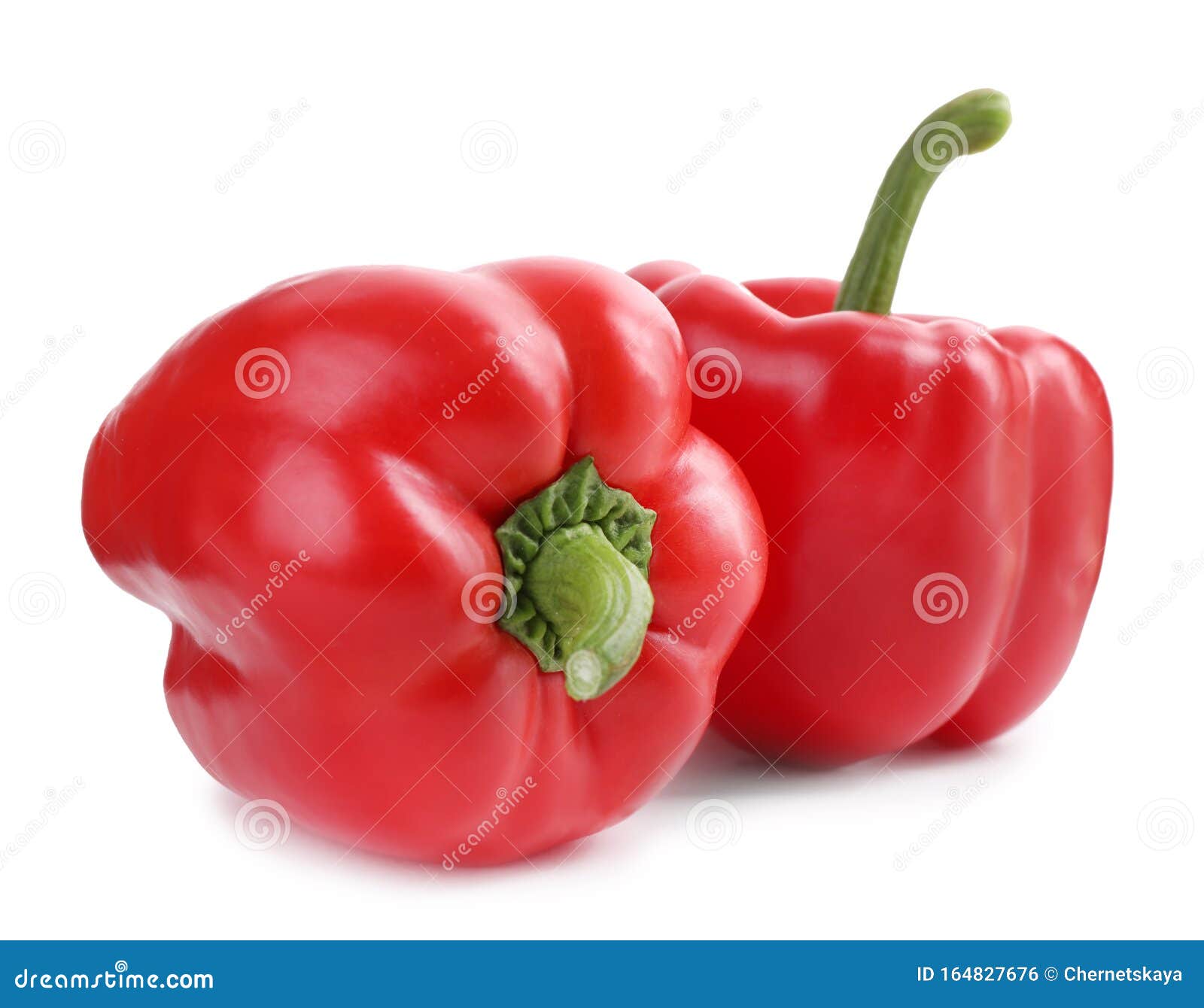 Ripe Red Bell Peppers Isolated Stock Photo - Image of bright, healthy ...