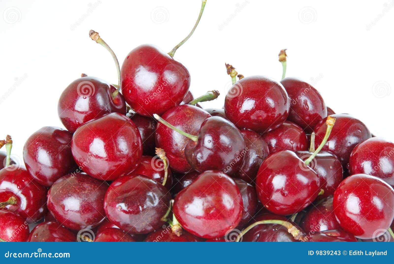 Ripe Red Cherries Close Up stock image. Image of background - 9839243