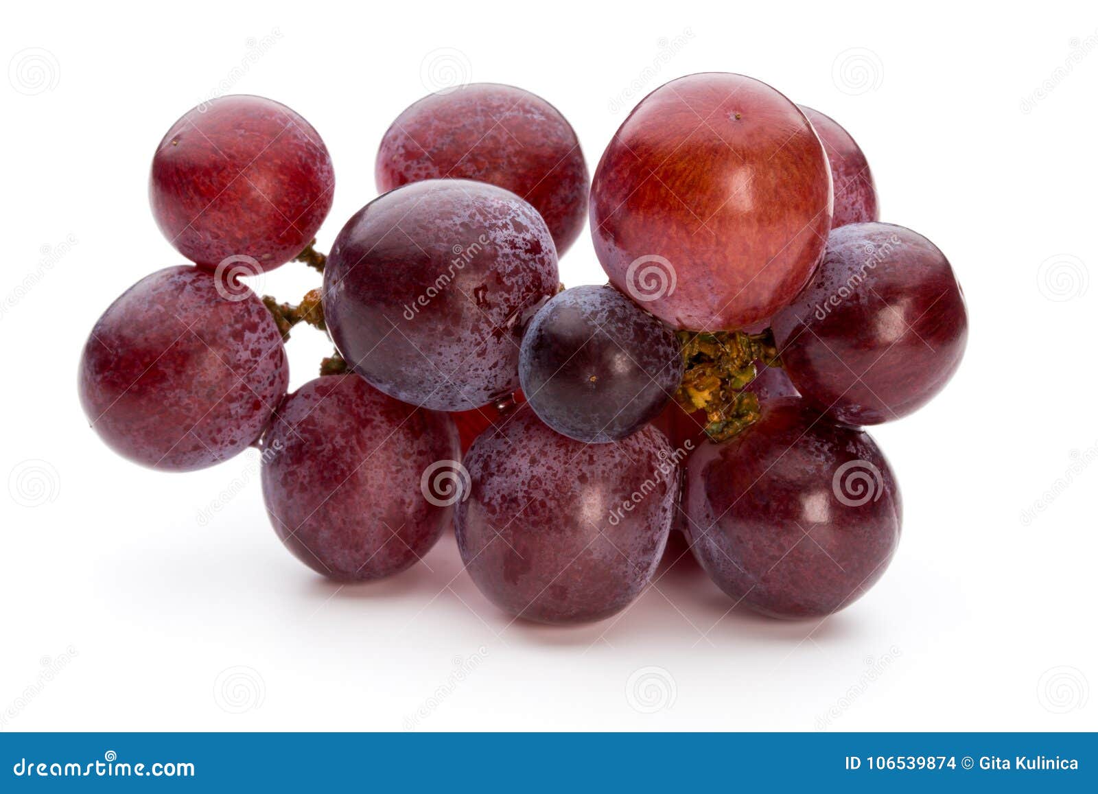 Ripe Red Grape Isolated on White. Stock Photo - Image of bunch, fruit ...