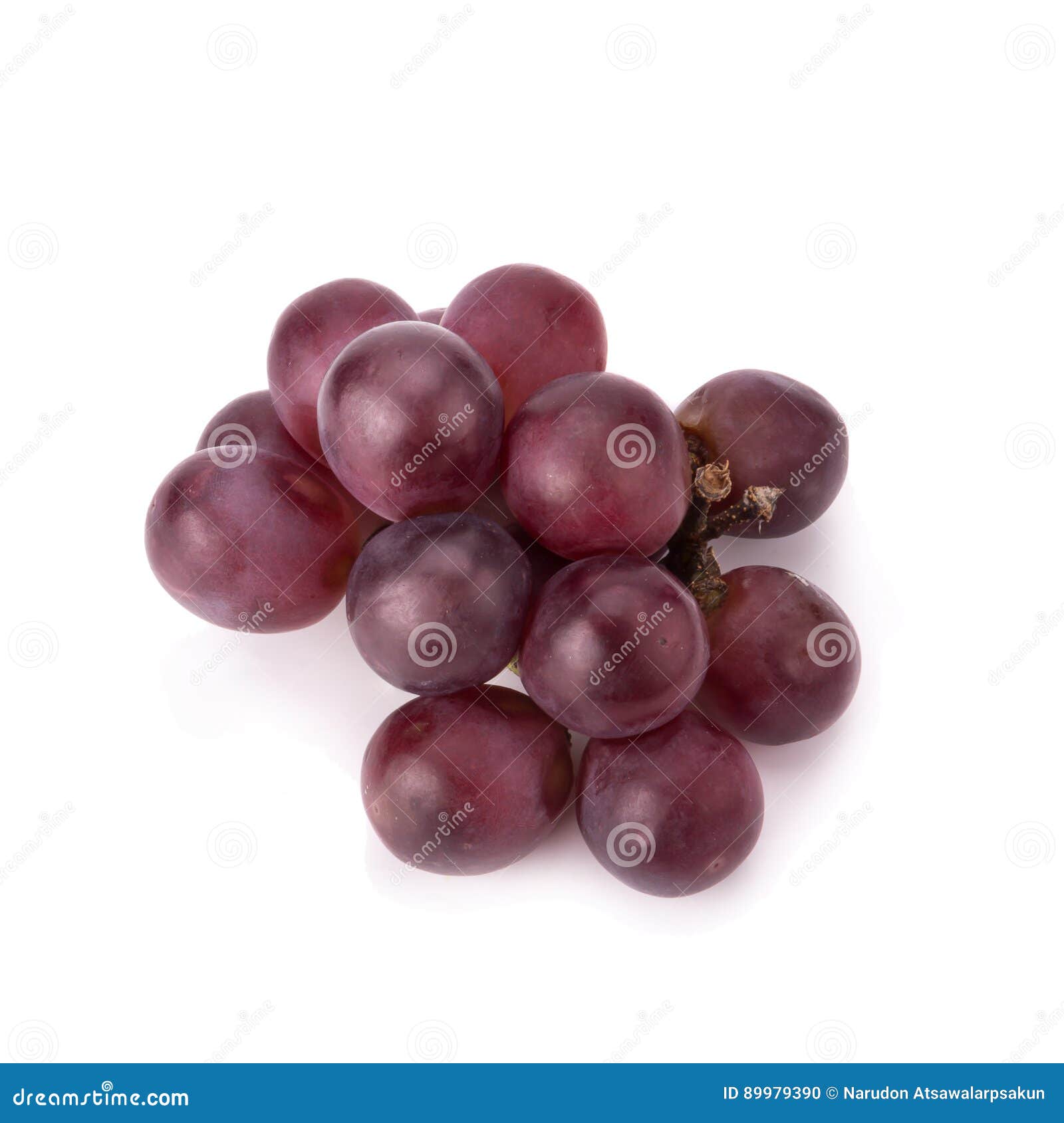 Ripe Red Grape with Leaves Isolated on White Stock Photo - Image of ...