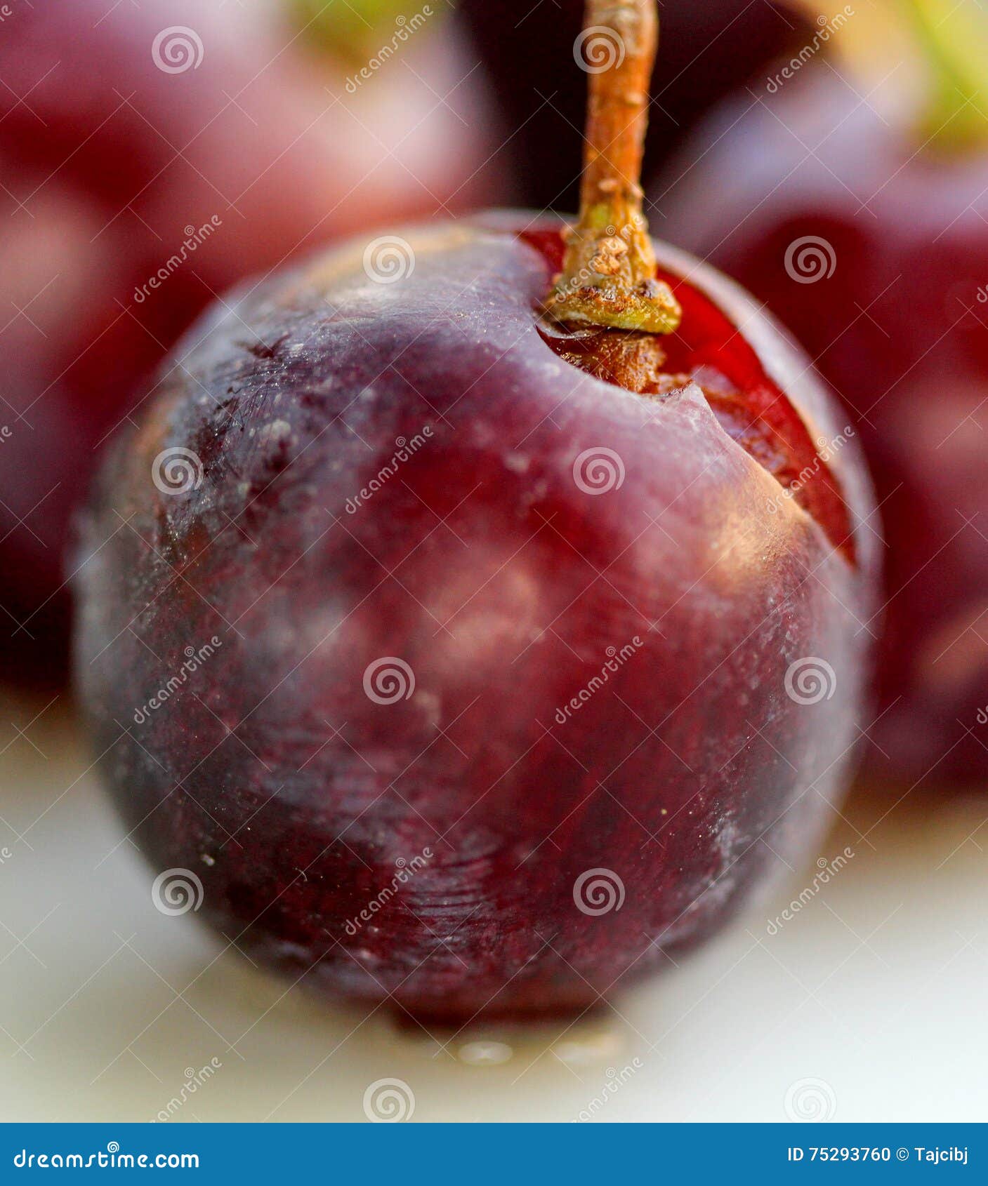 Ripe red grape, macro stock photo. Image of nature, macro - 75293760